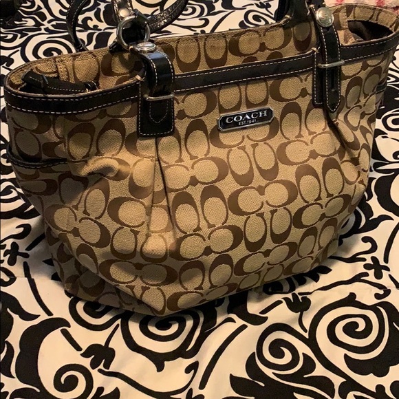 Coach | Bags | Coach Tote Handbag With Classic Logo | Poshmark